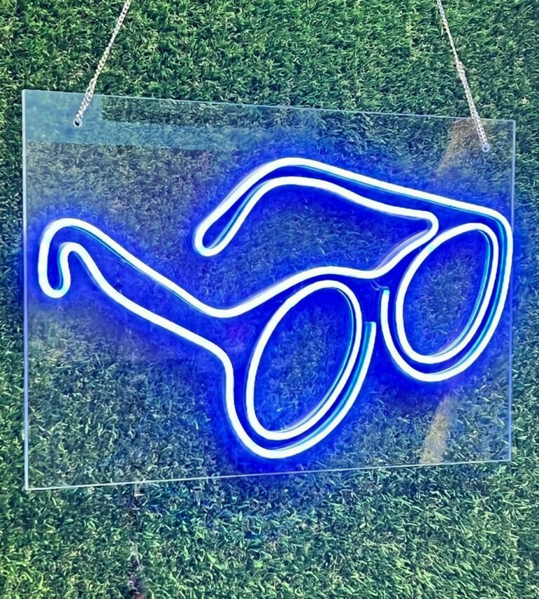 Buy Led Neon Sign Board Specs for Optician Shop Blue Glow at Lowest ...