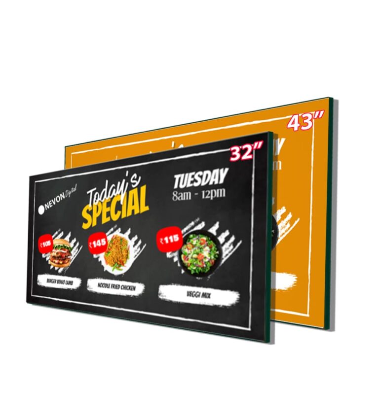 Buy Digital Menu Display Screen for Restaurant Cafe Fast Food
