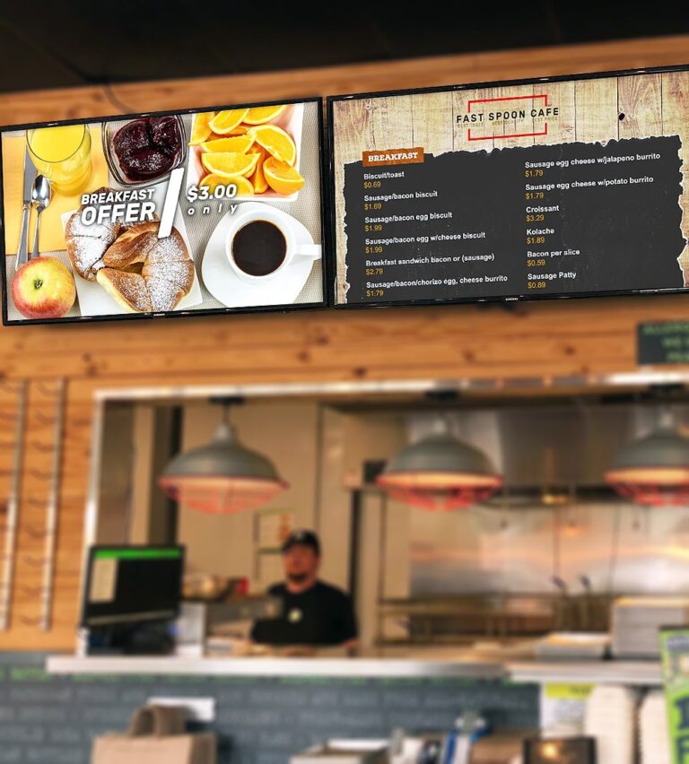 Buy Digital Menu Display Screen for Restaurant Cafe Fast Food