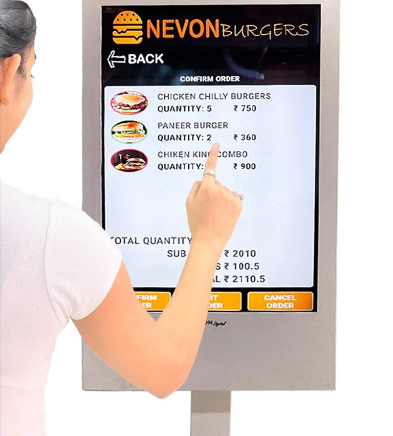 Buy Self Ordering Food Kiosk Touch Screen For Fast Food Malls and Cafe ...