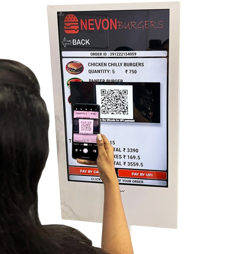 Buy Self Ordering Food Kiosk Touch Screen For Fast Food Malls and Cafe ...